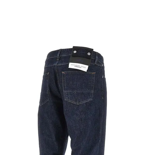 Stone Island Research Straight Fit Jeans - Blue