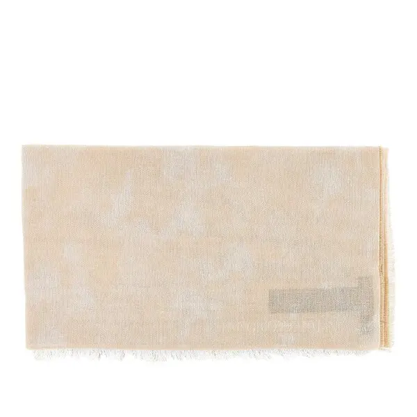 Emporio Armani Viscose And Linen-blend Scarf - Beige