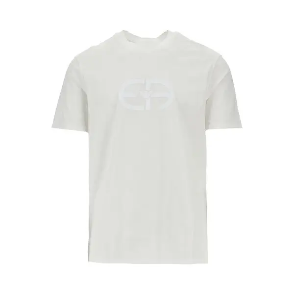 Emporio Armani Logo Print Lyocell-blend T-hirt