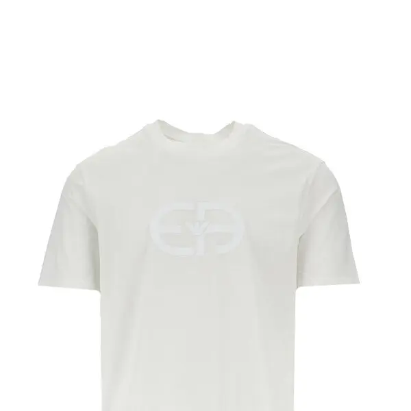 Emporio Armani Logo Print Lyocell-blend T-hirt