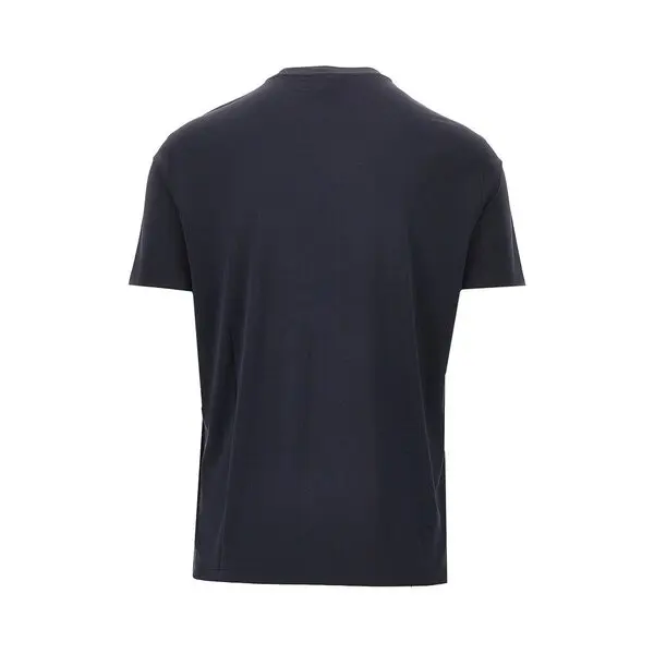 Emporio Armani Eagle Embroidery Modal-blend T-hirt - Blue