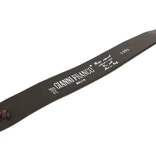 GIANNIFRANCO BELTS Topstitched Suede Leather Belt