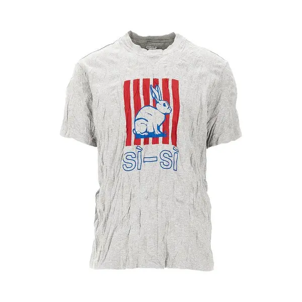 Bottega Veneta Rabbit Print Froissé Jersey T-shirt An