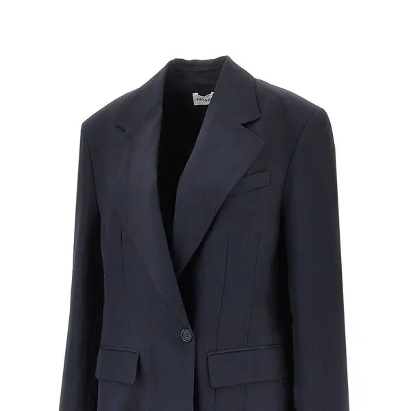 P.a.r.o.s.h Raisa Oversized Linen-blend Jacket - Blue