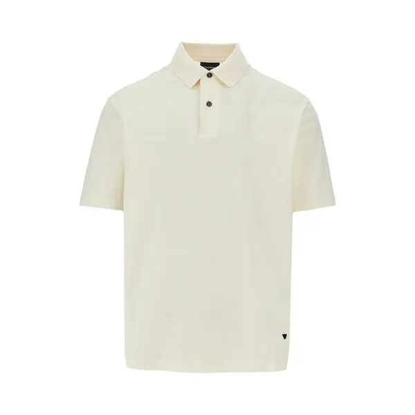 Emporio Armani Cotton Jerey Polo Hirt - White