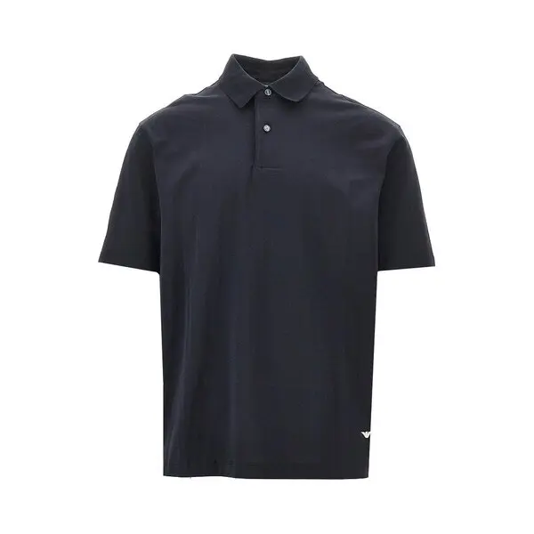 Emporio Armani Cotton Jerey Polo Hirt - Blue