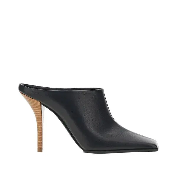 Alaïa Squared-toe Leather Mules With Stiletto Heel - Black