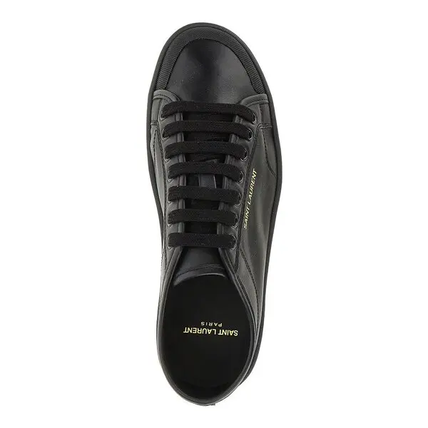 Saint Laurent Smooth Leather Lace-up Sneakers
