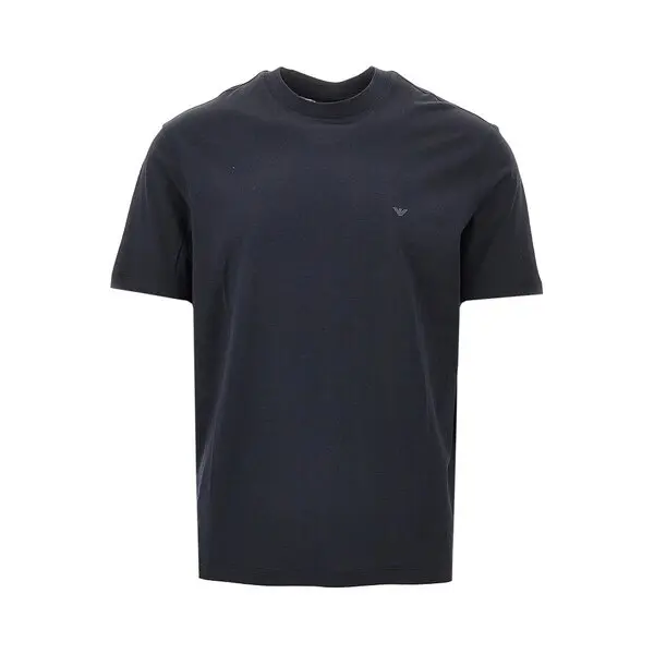 Emporio Armani Travel Essential Lyocell And Cotton T-shirt - Blue