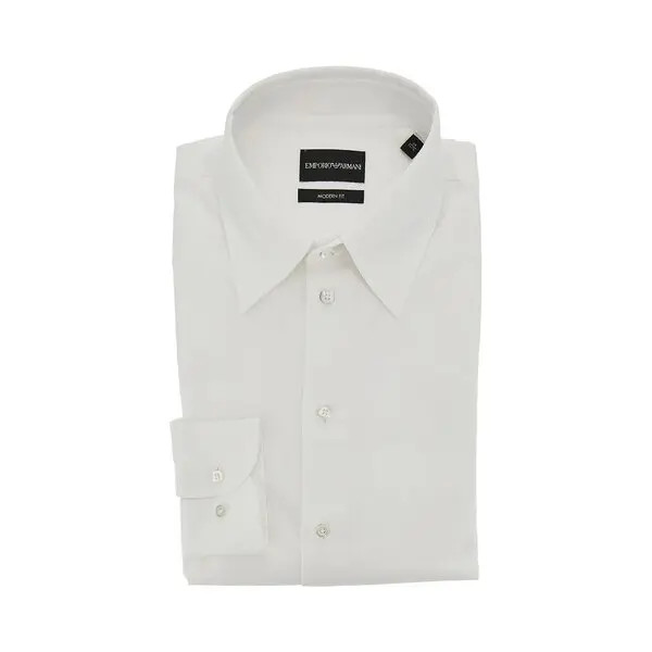 Emporio Armani Modern Fit Cotton Shirt - White