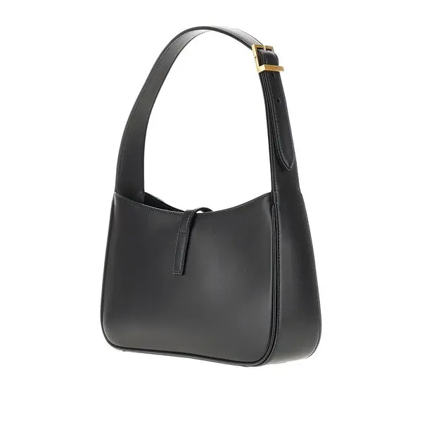 Saint Laurent Le 5 À 7 Smooth Leather Hobo Bag With Hook Closure - Black