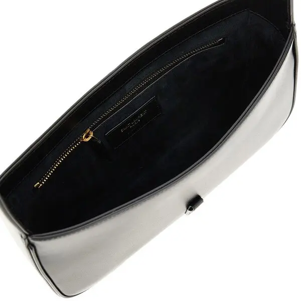 Saint Laurent Le 5 À 7 Smooth Leather Hobo Bag With Hook Closure - Black