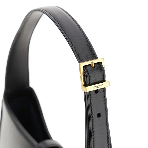 Saint Laurent Le 5 À 7 Smooth Leather Hobo Bag With Hook Closure - Black