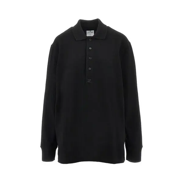 COURREGES Oversized Piquet Polo Shirt