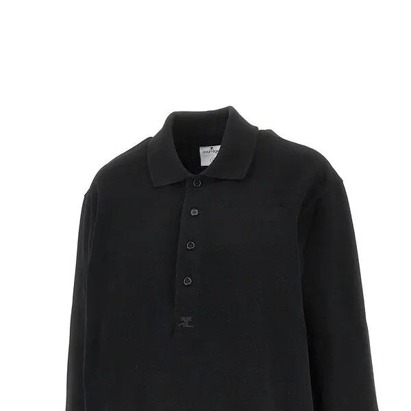 COURREGES Oversized Piquet Polo Shirt