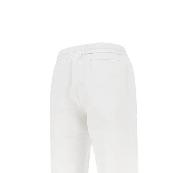 Sease Twill Pants With Elasticated Waist And Alcantara® Drawstring - White
