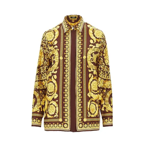 Versace Barocco Silk Shirt - Red