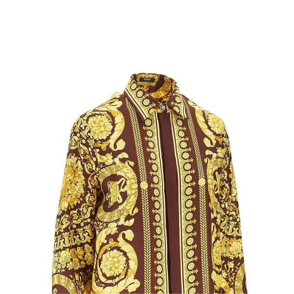 Versace Barocco Silk Shirt - Red
