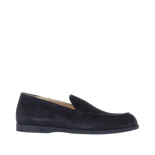 Emporio Armani Suede Leather Loafers - Blue