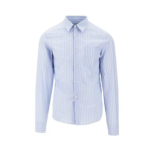 Prada Triped Cotton Hirt - Blue