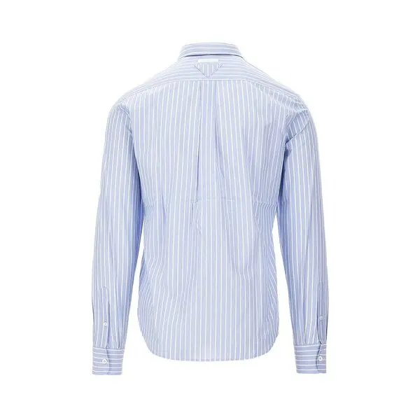 Prada Triped Cotton Hirt - Blue