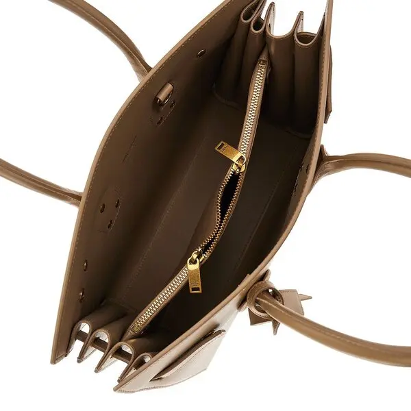 Saint Laurent Small Sac De Jour Leather Bag - Beige