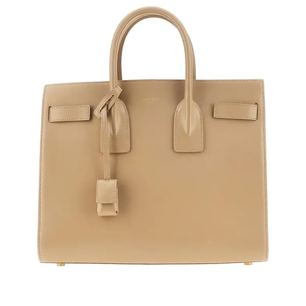 Saint Laurent Small Sac De Jour Leather Bag - Beige