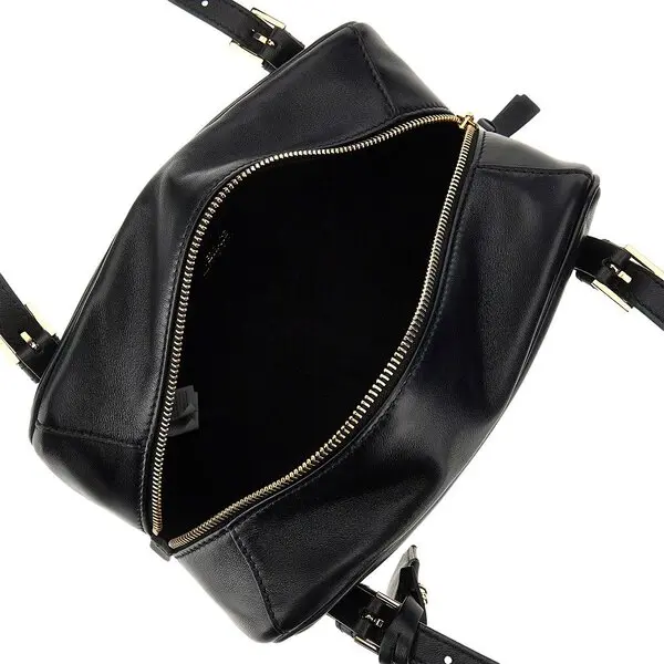 Versace Nappa Leather Bowling Bag With Medusa Tag