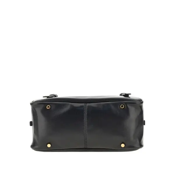 Versace Nappa Leather Bowling Bag With Medusa Tag