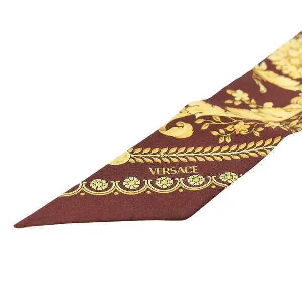 Versace Barocco Print Silk Bandeaux