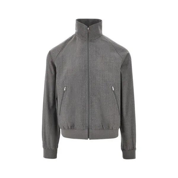 Prada Mélange Wool Zip-up Bomber Jacket