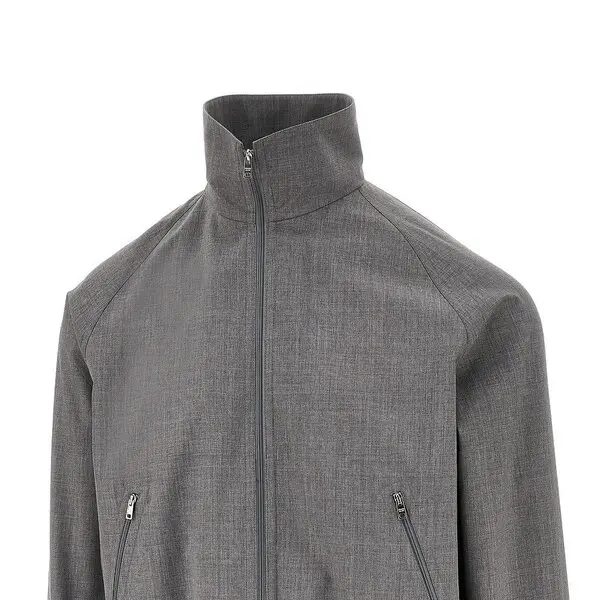 Prada Mélange Wool Zip-up Bomber Jacket