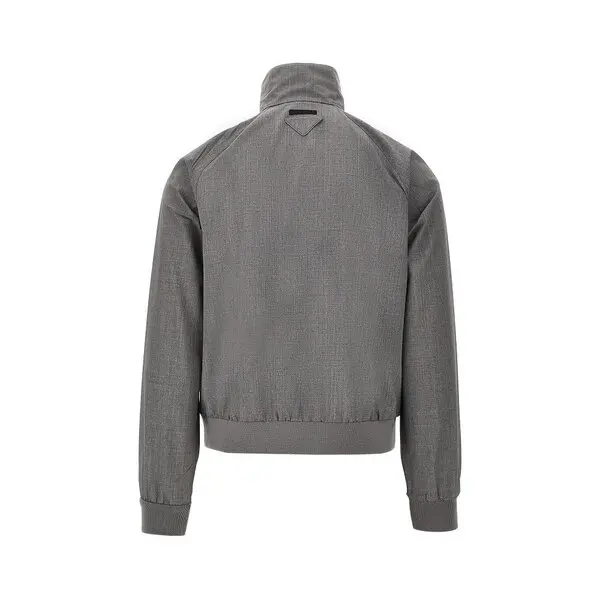 Prada Mélange Wool Zip-up Bomber Jacket