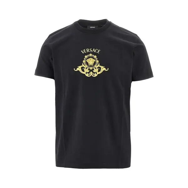 Versace Ha Of Heroes Crest' Print T-shirt - Black