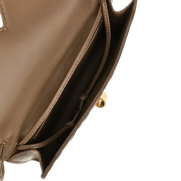 Bottega Veneta Intrecciato Nappa Leather Andiamo Pouch - Brown