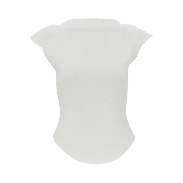 Alaïa Jersey Top With Cap Sleeves - White