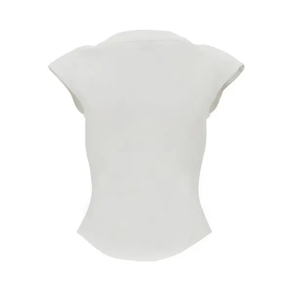 Alaïa Jersey Top With Cap Sleeves