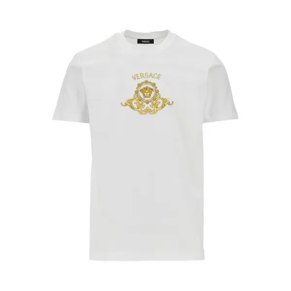 Versace Ha Of Heroes Crest' Print T-shirt - White