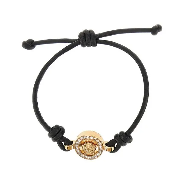 Versace Medusa '95 Leather Bracelet - Black