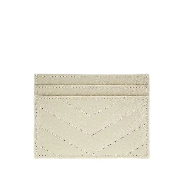 Saint Laurent Grain De Poudre Leather Cardholder