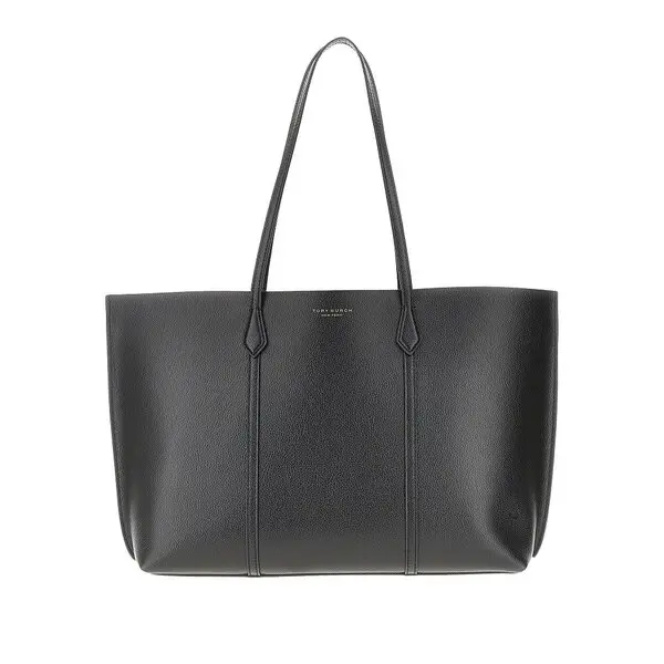 Tory Burch Perry Grained Leather Shopping Bag - Black