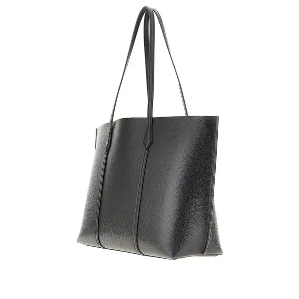 Tory Burch Perry Grained Leather Shopping Bag - Black