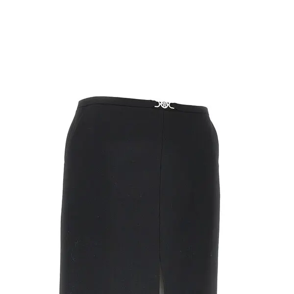 Versace Wool Canvas Skirt With Medusa '95 Detail