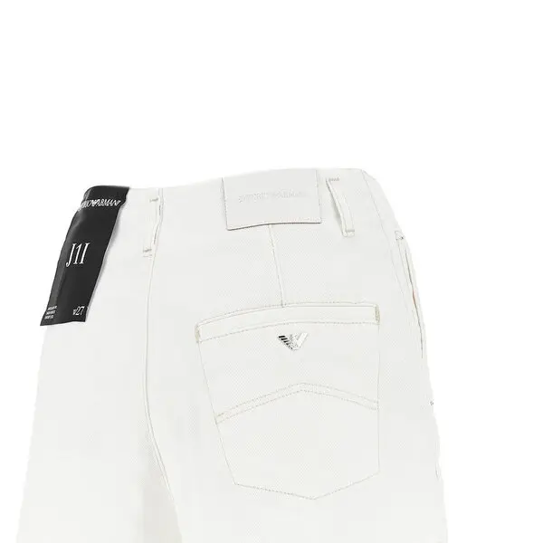 Emporio Armani High-rise Wide-leg Cotton Drill Shorts