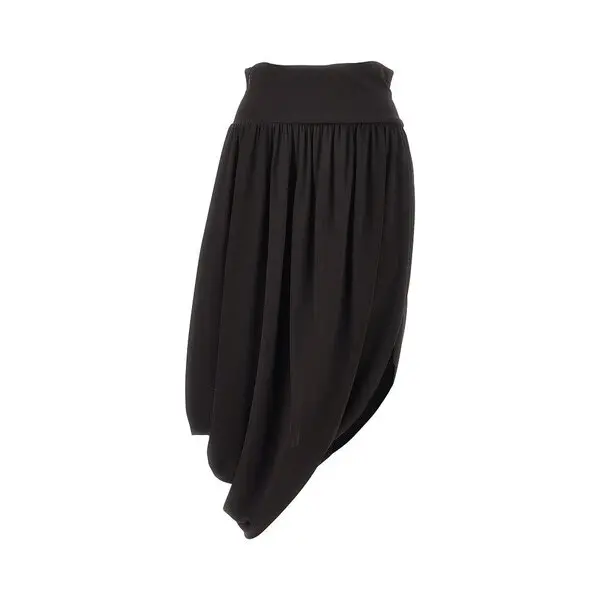 Alaïa Draped Midi Skirt - Brown