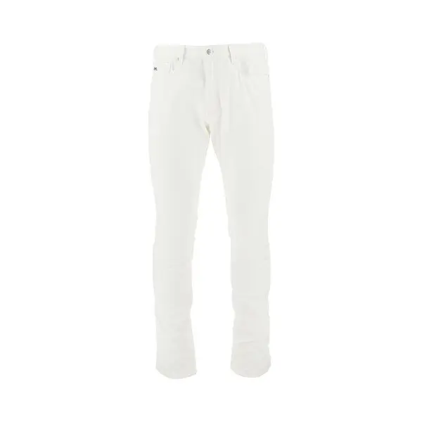 Emporio Armani Stretch Gabardine J06 Slim Fit Pants - White