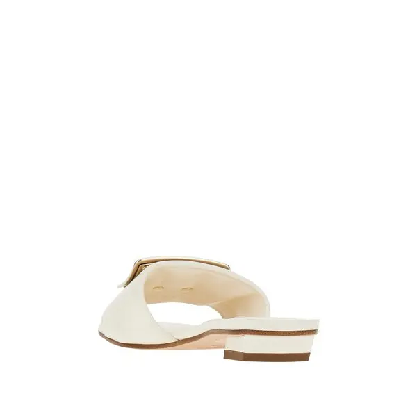 ROGER VIVIER Viv'choc Buckle Nappa Leather Slides
