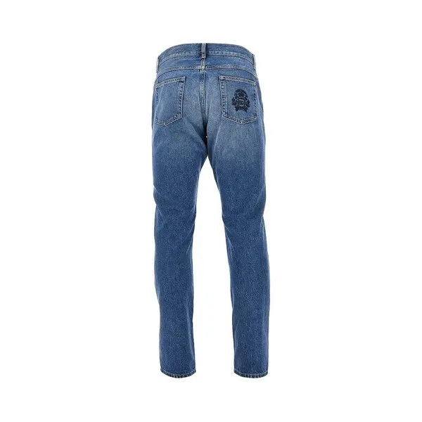 Dolce & Gabbana Regular Fit Jeans With Crest Embroidery