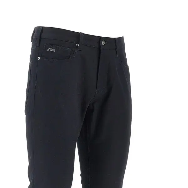 Emporio Armani Stretch Gabardine J06 Slim Fit Pants - Blue