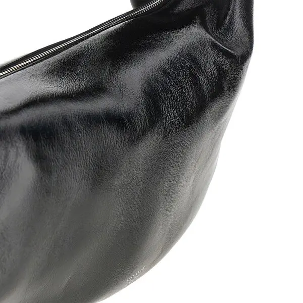 Khaite Medium Olivia Patent Leather Hobo Bag - Black